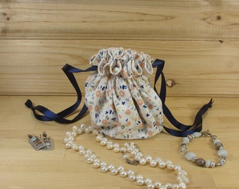 Drawstring Jewelry Pouch, Jewelry Storage, Travel Jewelry Pouch, Travel ...
