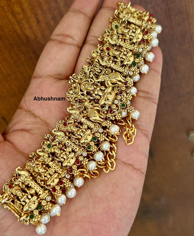 Gold Plated Lakshmi Kamarbandh Belly Chain, Indian Waist Jewelry - Etsy ...