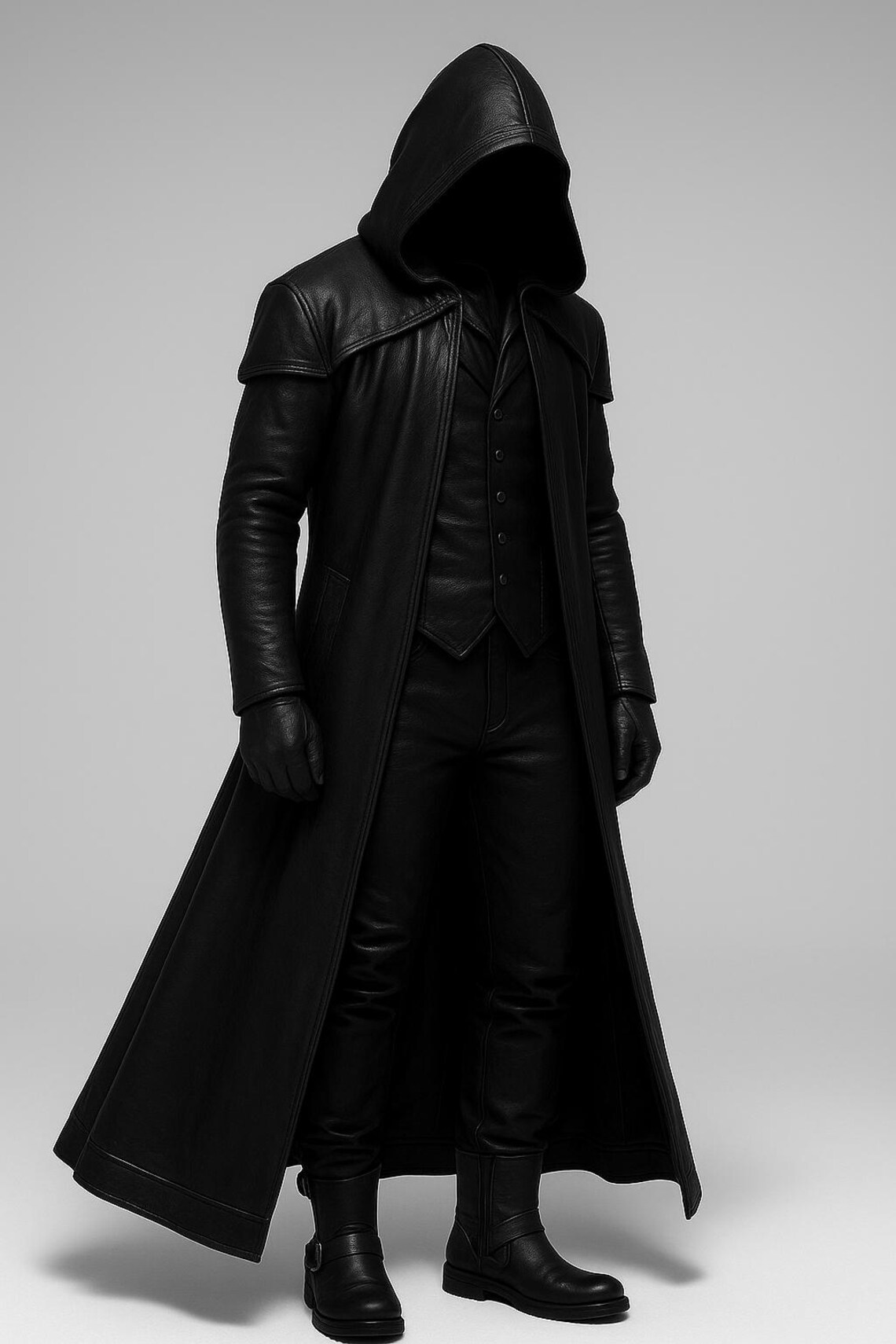 Handcrafted Leather Cloak Costume: Medieval Mystic Wanderer Outfit - Etsy