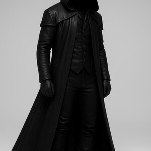 Handcrafted Leather Cloak Costume: Medieval Mystic Wanderer Outfit - Etsy