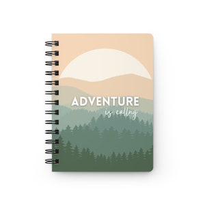 Adventure Spiral Notebook for Nature Lovers, Sunset Gradient Lined ...