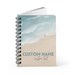 Custom Beach Spiral Notebook, Personalized Beach Wedding Favor, Custom ...