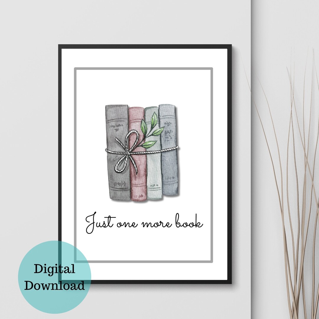 Printable Wall Art for Book Lovers, Book Wall Art Printable for Reading ...