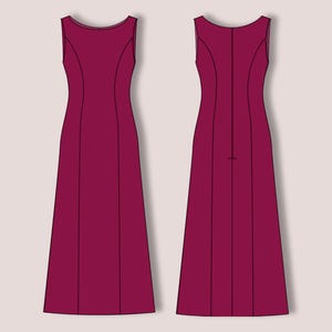 A-line Dress Sewing Pattern PDF, Long Vintage Style XS–3XL, Formal ...