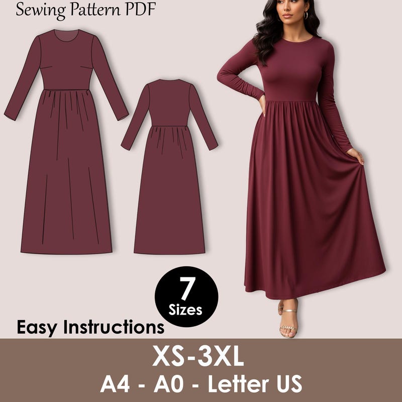 Formal Modest Maxi Dress - Etsy