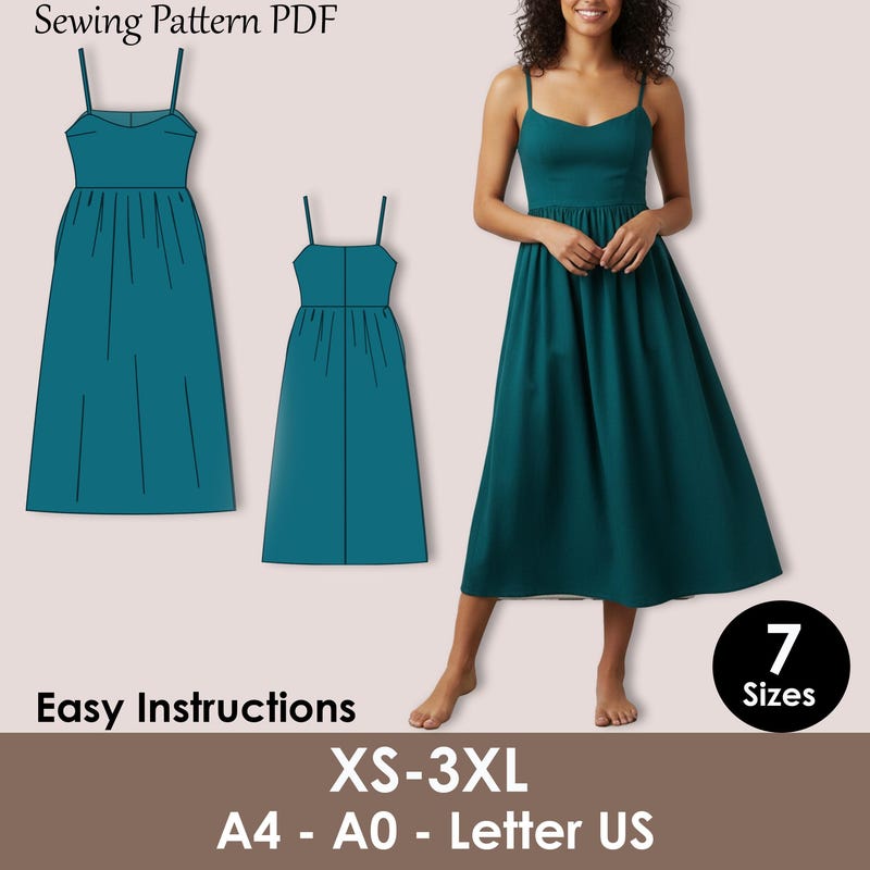 A Line Summer Dress - Etsy