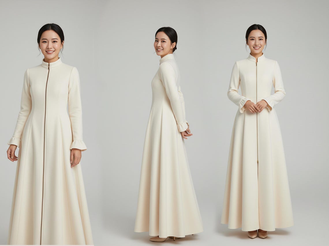 Medieval Cloak Dress Sewing Pattern PDF, Zipper Front Coat XS-3XL ...