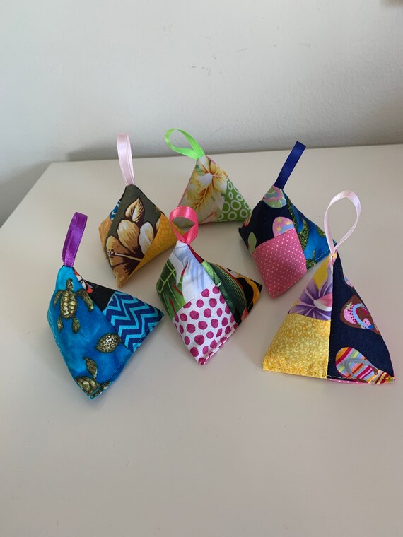 Lavender Sachets Set of 6 Triangle With Ribbon Loop - Etsy