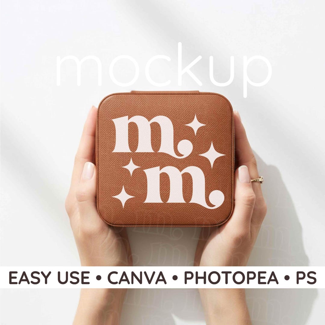 Brown Jewelry Travel Case Mockup (PNG) - Etsy