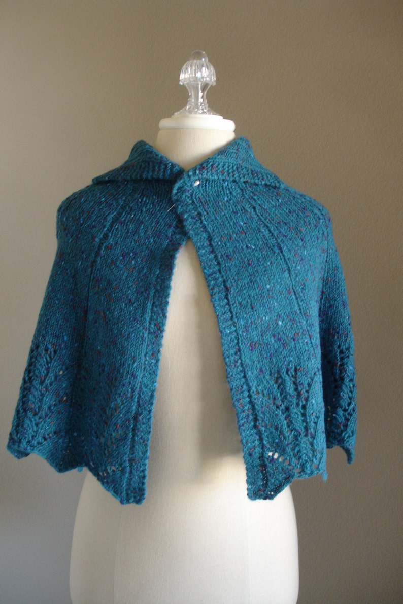 Hand Knit Wool Tweed Capelet Wrap - Etsy