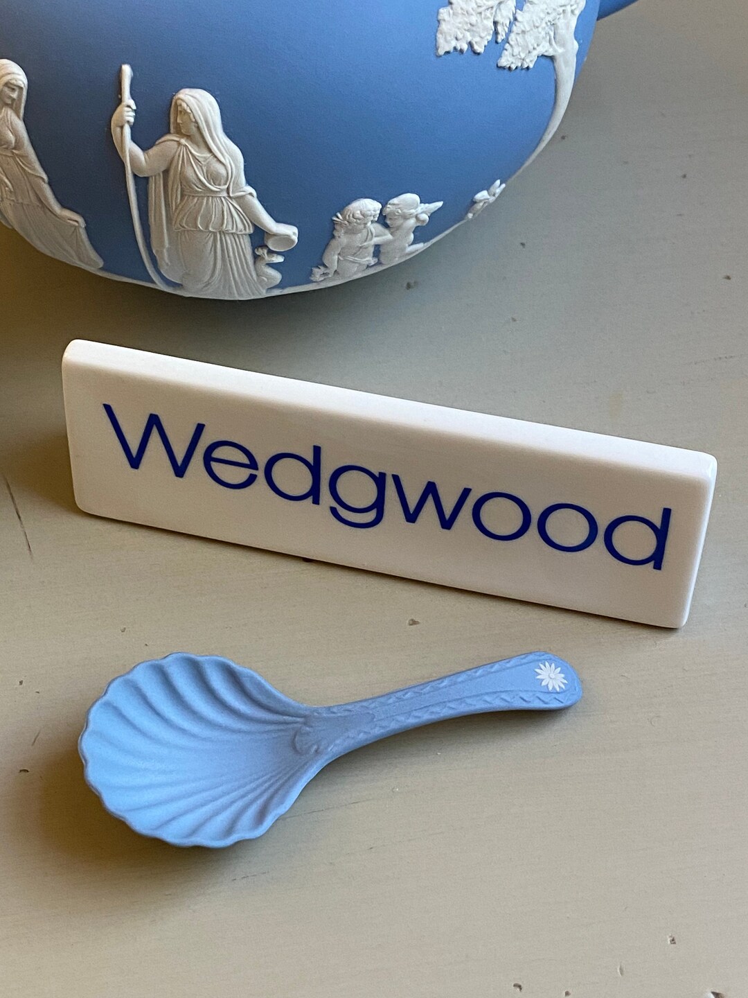 Wedgwood Blue Jasperware Tea Caddy Spoon - Etsy