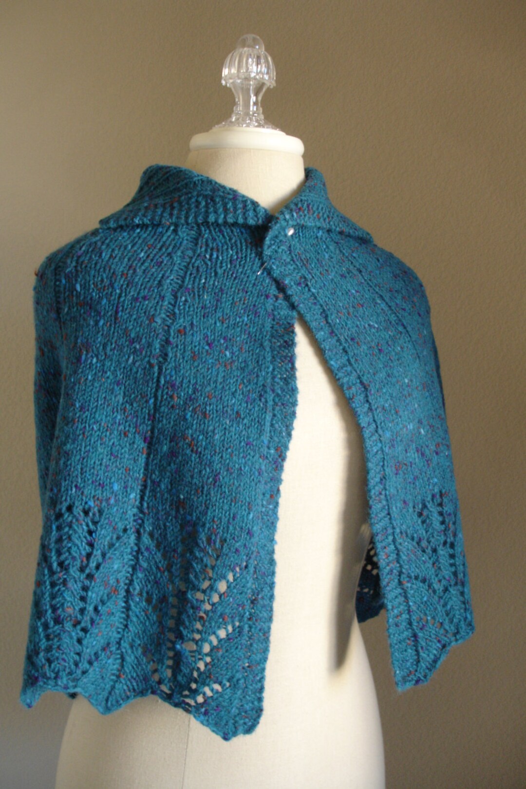 Hand Knit Wool Tweed Capelet Wrap - Etsy