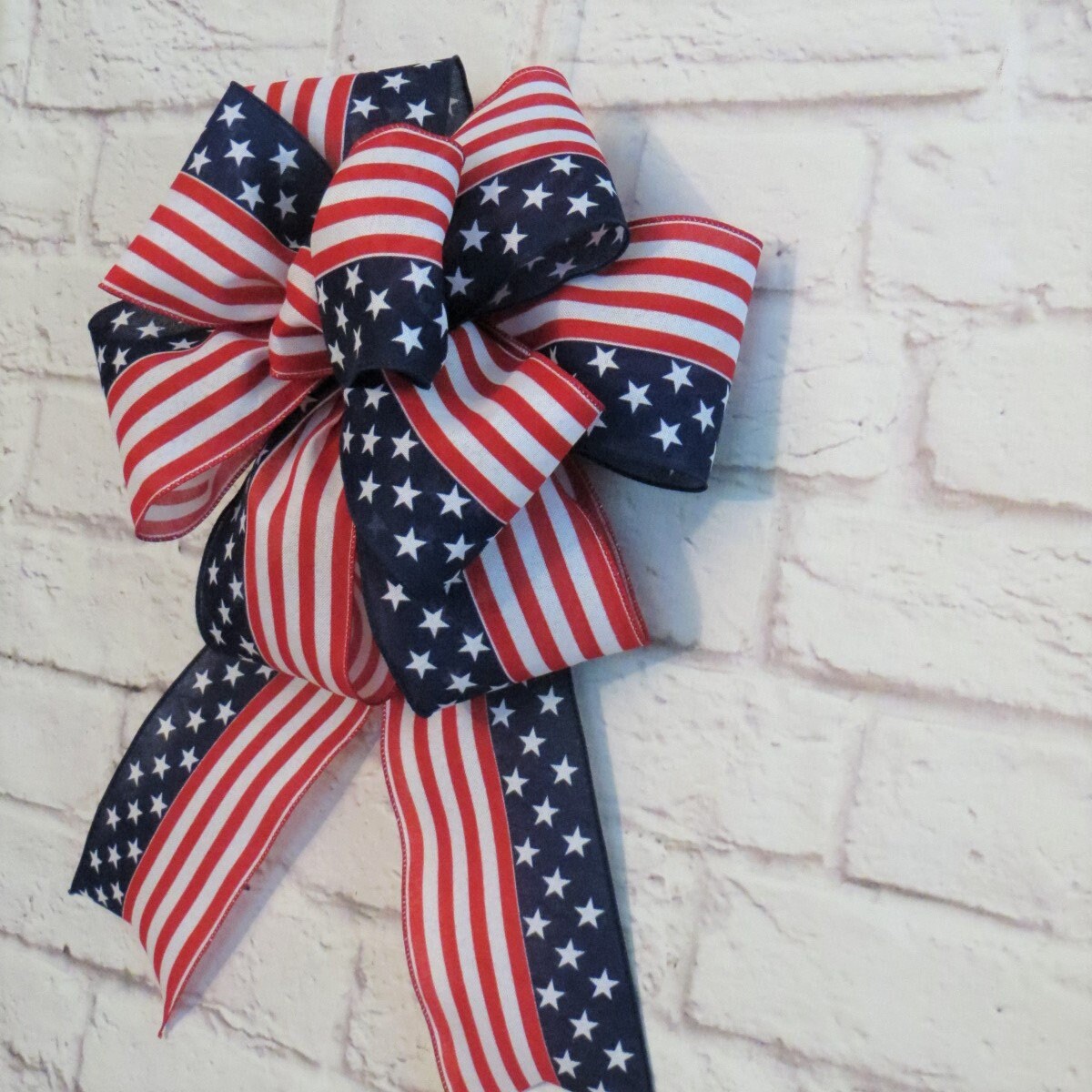 Patriotic Bow Large Patriotic Bow USA Flag Bow Patriotic | Etsy