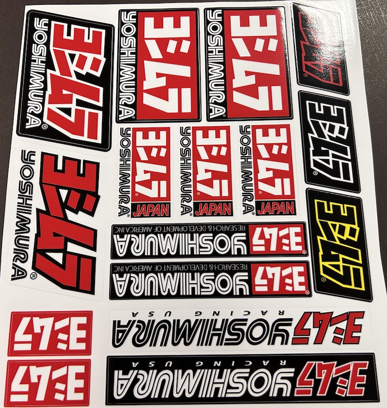 Yoshimura Exhaust Motorcycle Fairing Helmet Stickers for Suzuki Honda ...