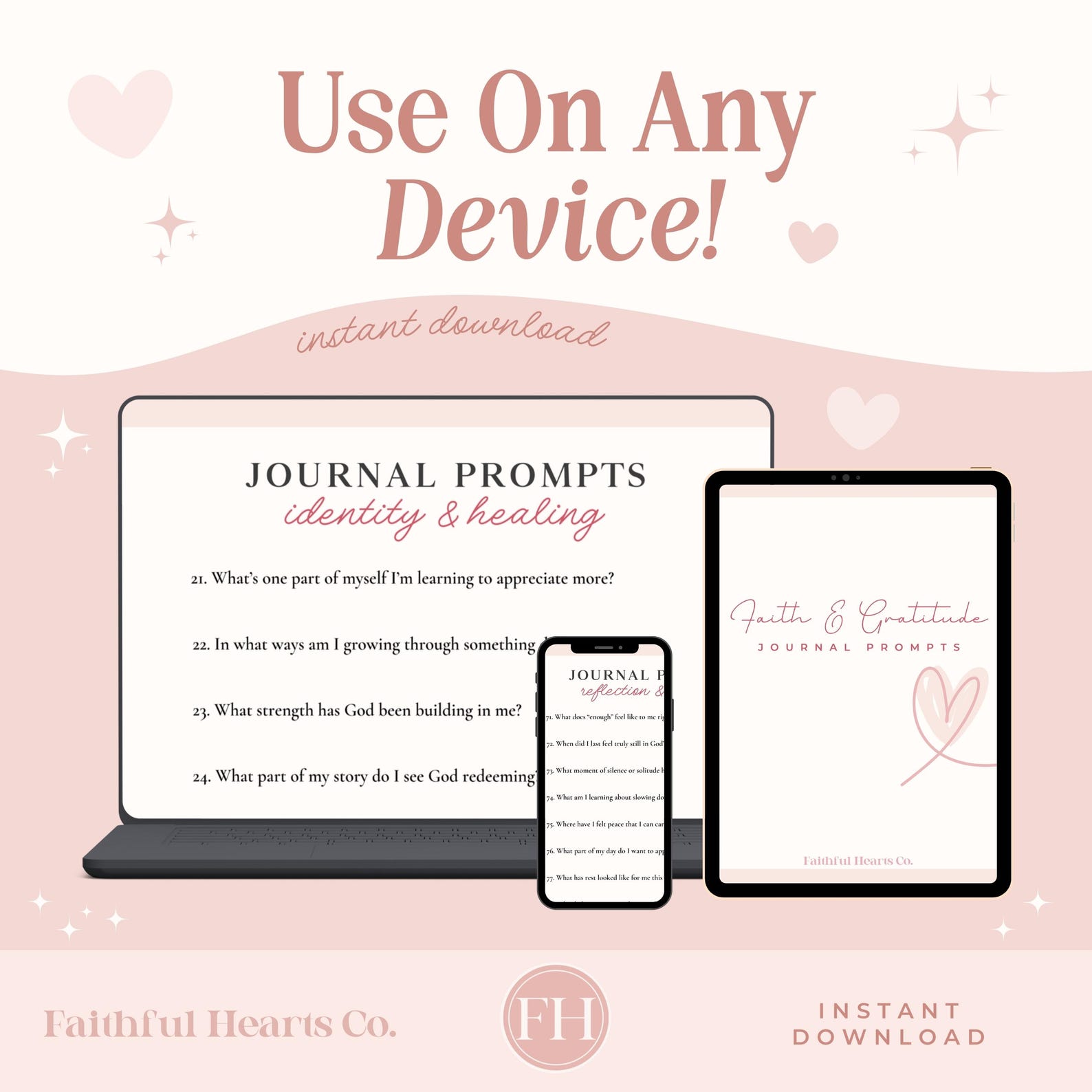 Faith-based Gratitude Journal Prompts for Christian Women (PDF Digital ...