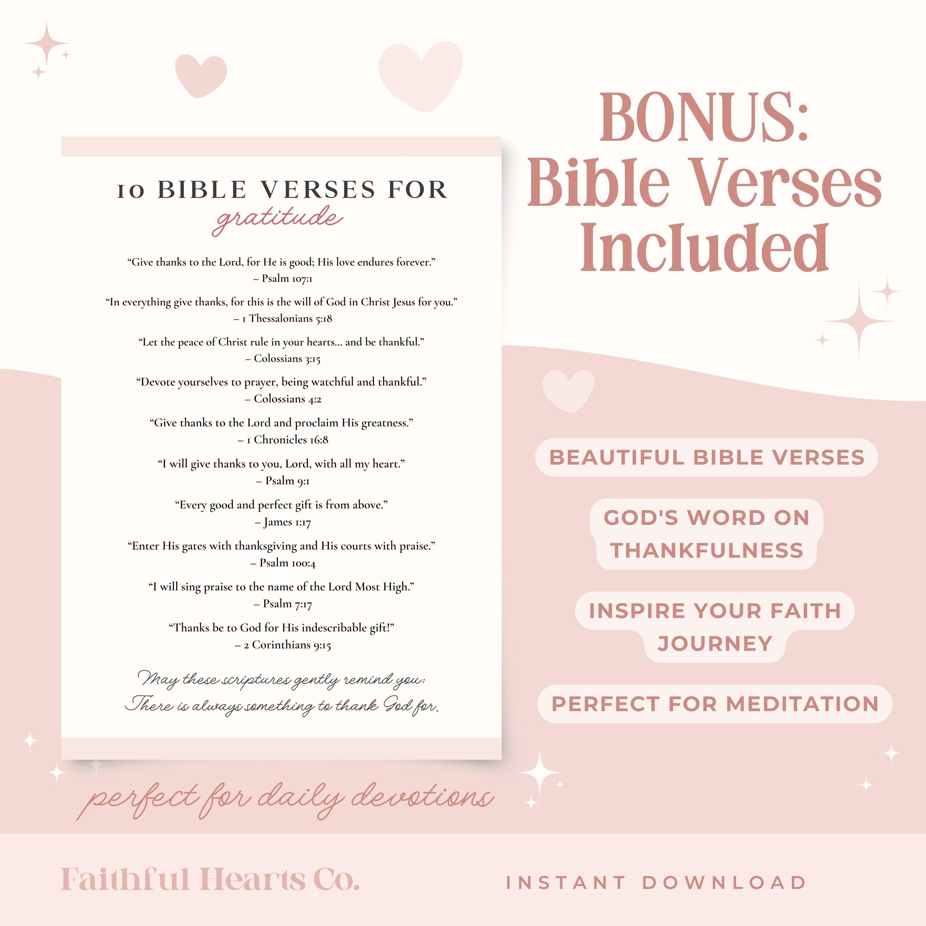 Faith-based Gratitude Journal Prompts for Christian Women (PDF Digital ...
