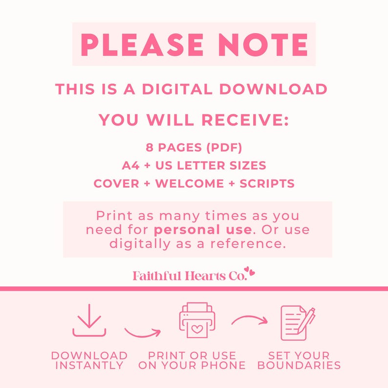 Boundary Setting Scripts PDF: Cheat Sheet for Work, Relationships (A4 ...