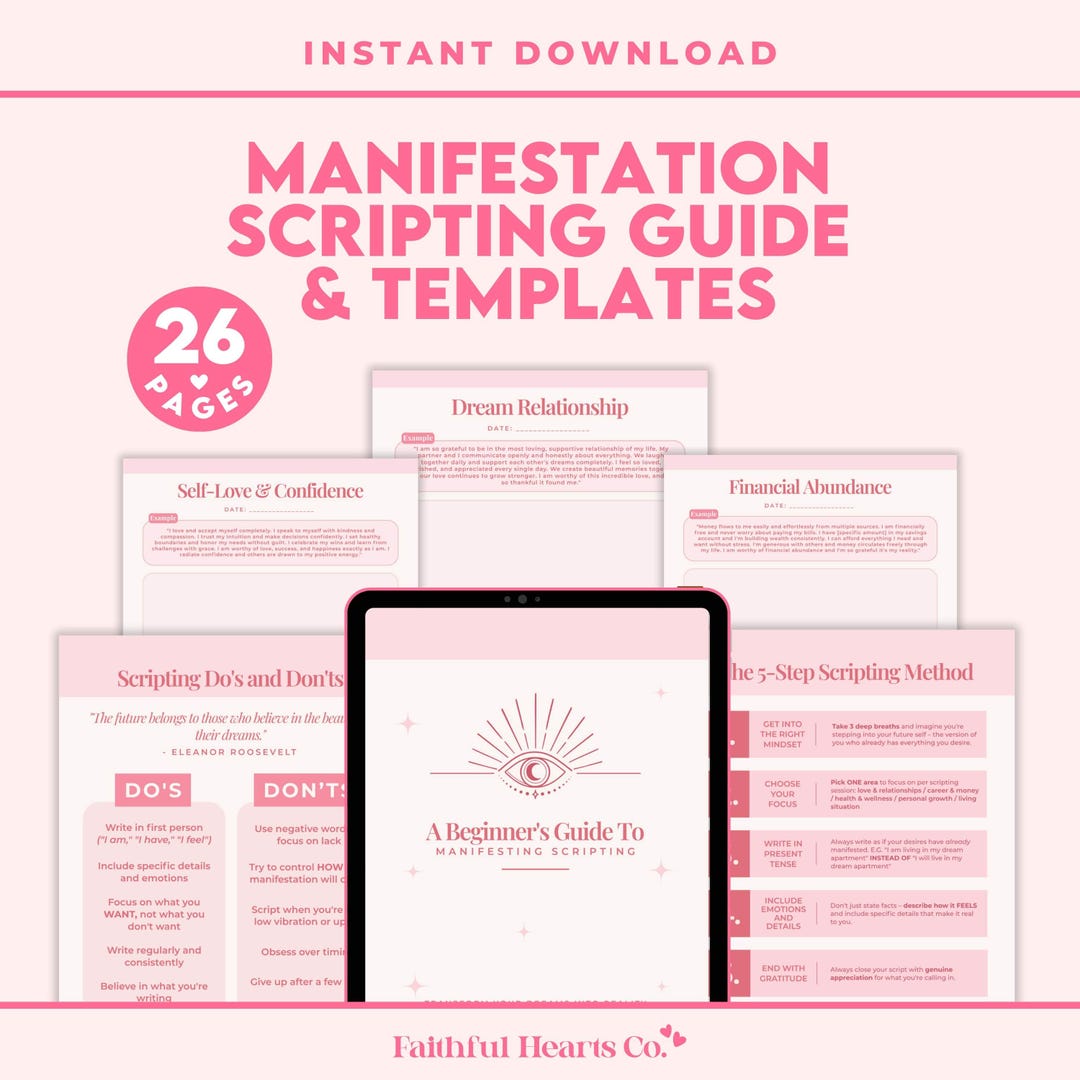 Manifestation Scripting Guide PDF: 12 Law of Attraction Templates ...