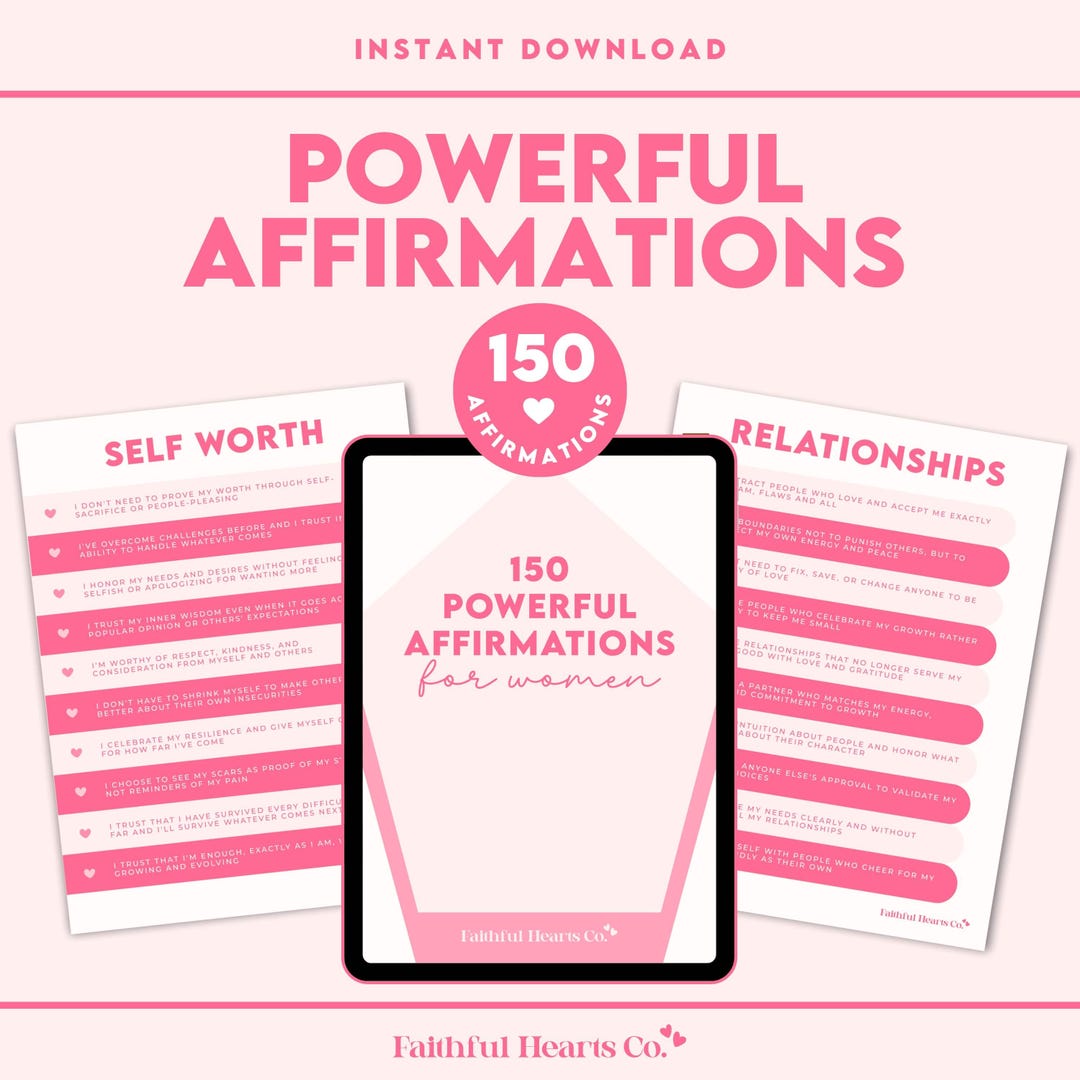 Positive Affirmations for Women PDF: 150 Self-love & Confidence ...