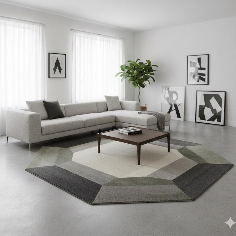 8ft Octagon Rug - Etsy