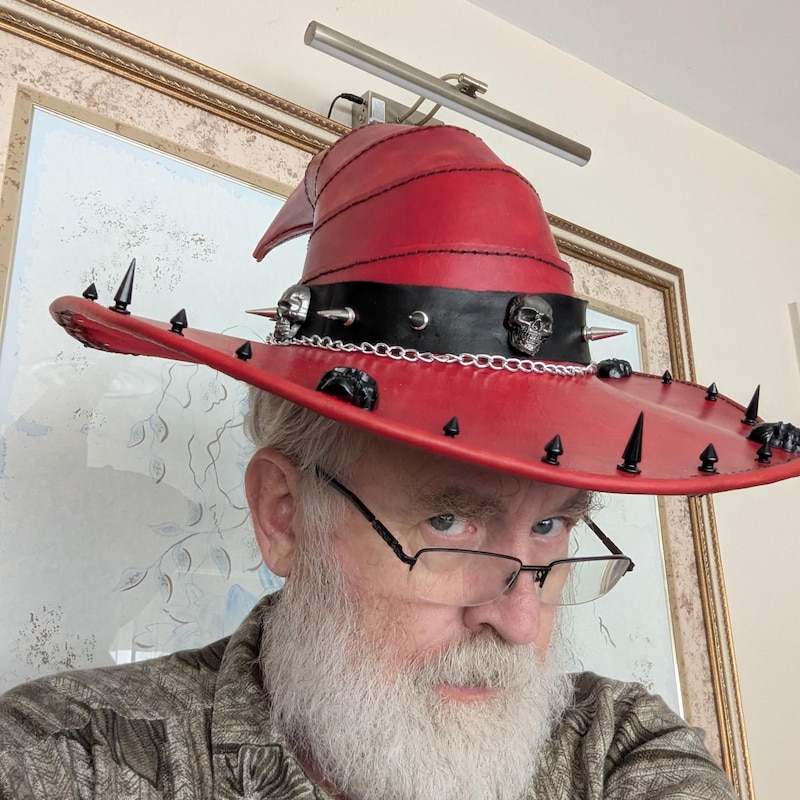 Red Wizard Hat Leather - Etsy