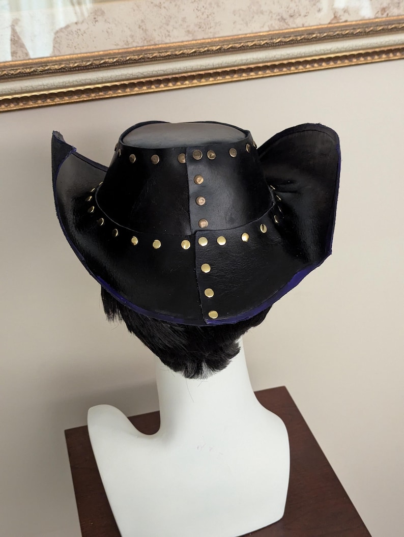 Black Leather Handmade Bloodborne Inspired Hunter Mystic Wanderer Hat ...