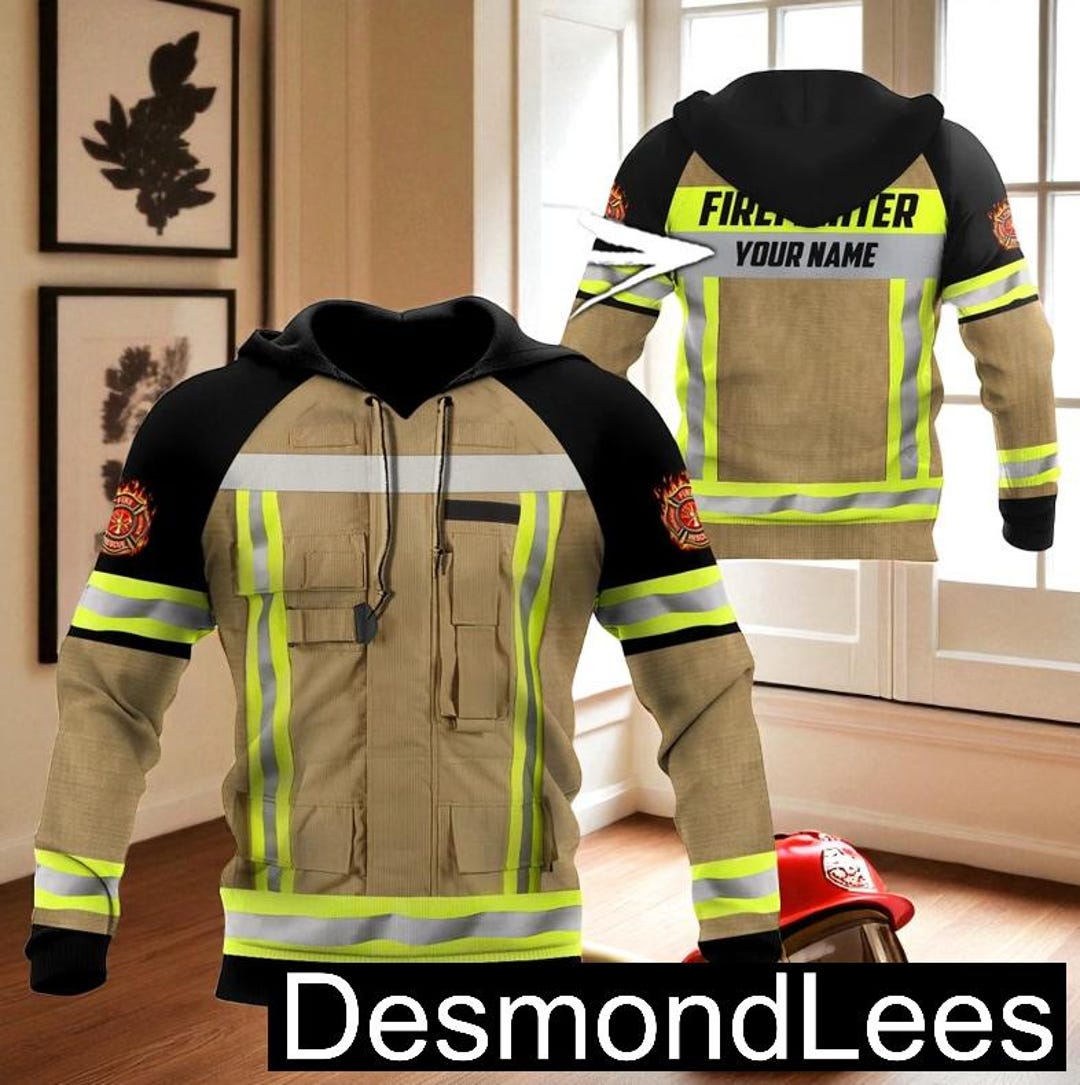 Firefighter 3D Hoodie, All Over Print Fireman Pullover, Firefighter ...