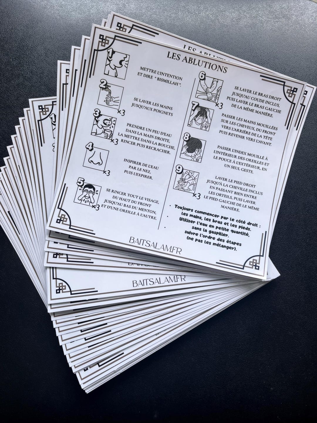 Transparent Islamic Sticker Wudu Ablutions - Etsy