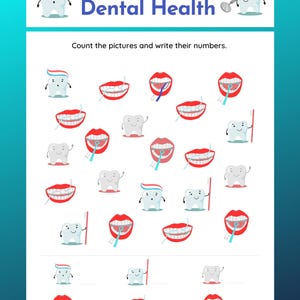 Oral Hygiene Worksheets - Etsy