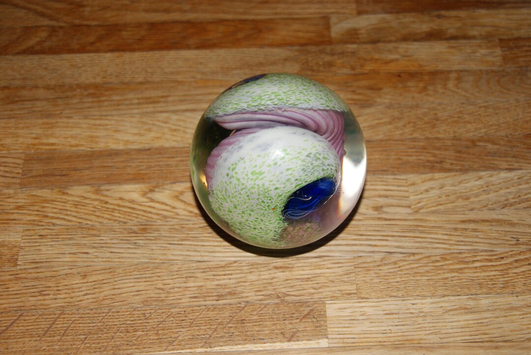 Unique Paperweight Glass Large Rare Colourful Rare Collectable Ornament ...