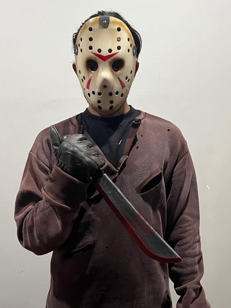 Freddy Vs Jason Costume: Handmade Burlap Coat, Fleece Jumper, Mask - Etsy
