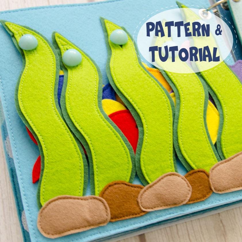 Quiet Book Page, Under the Sea, Seaweed Page, PDF+SVG Pattern and ...