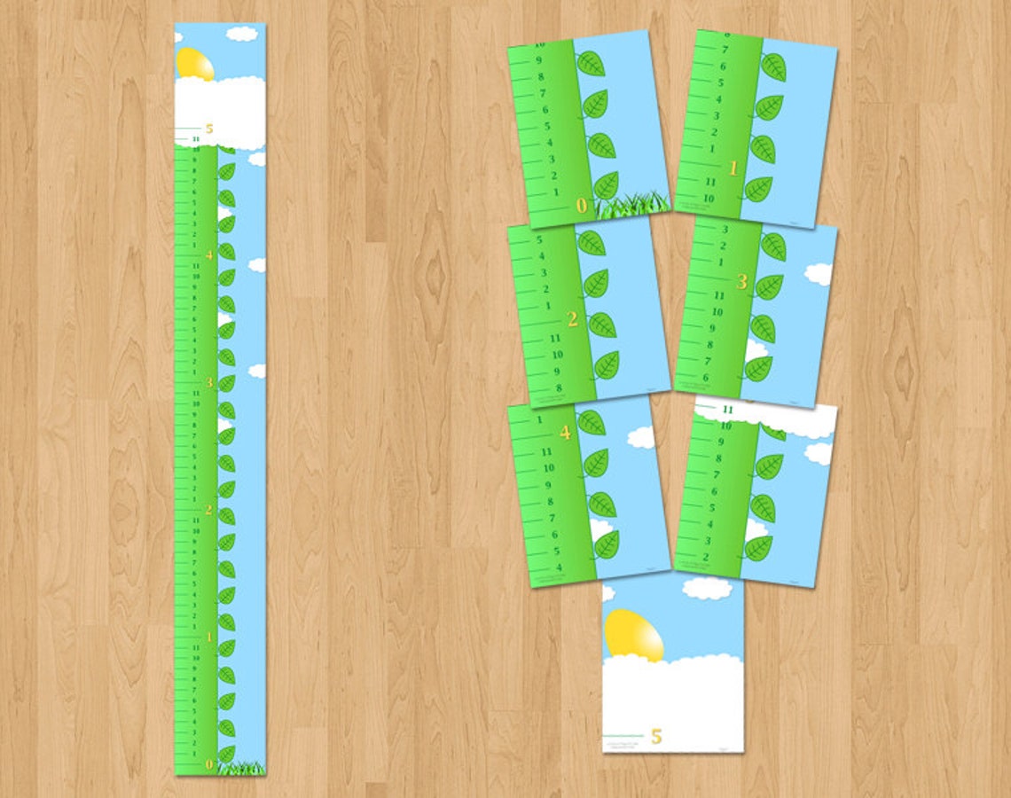 Growth Chart for Children, Jack and the Beanstalk, Printable - Etsy