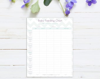 PRINTABLE My Baby Feeding Schedule, Feeding Tracker, Infant Log ...