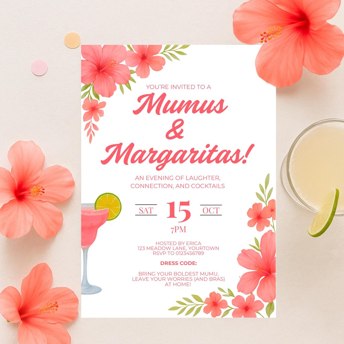 Mumu Party Invitation: Girls Night, Bachelorette, or Brunch (editable ...