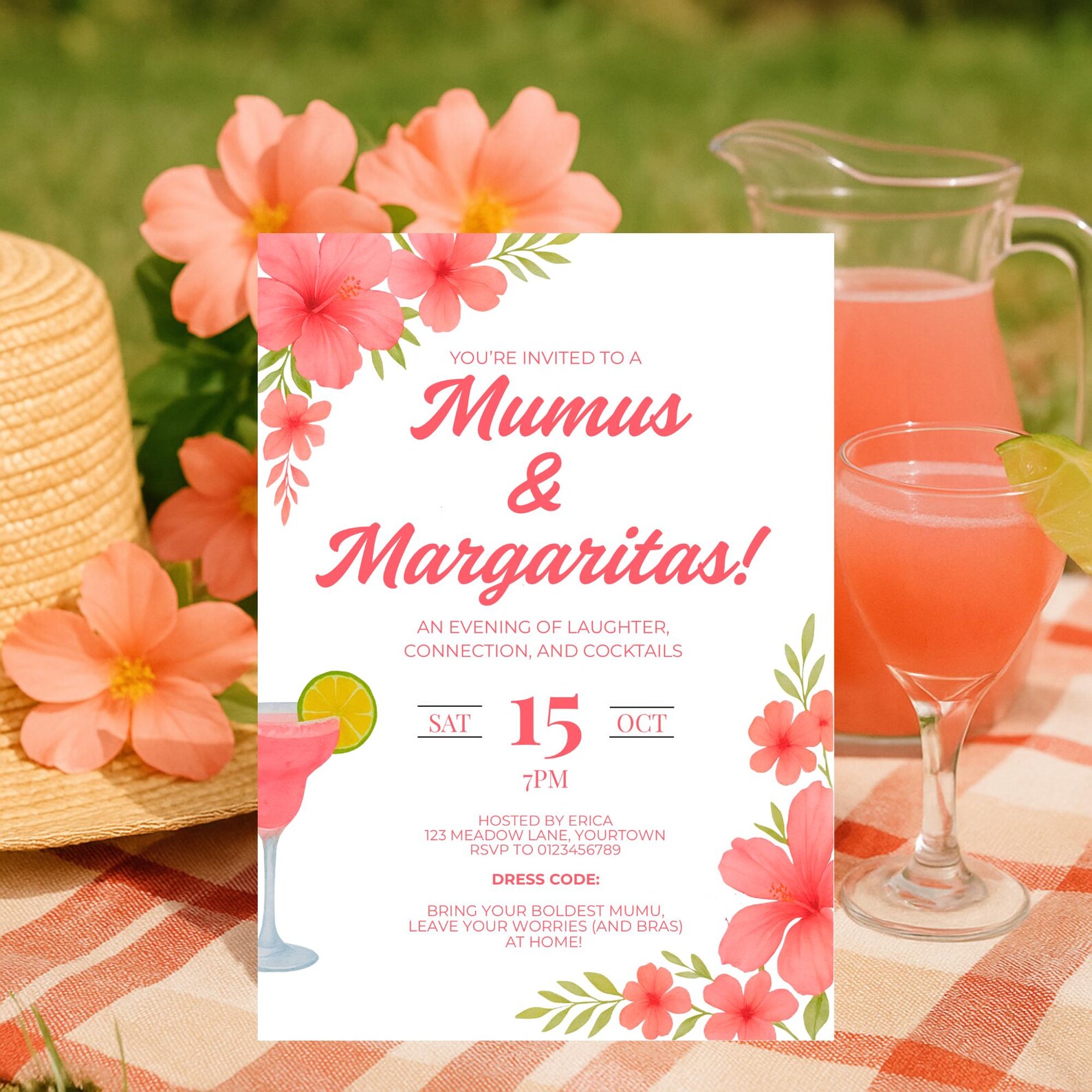 Mumu Party Invitation: Girls Night, Bachelorette, or Brunch (editable ...