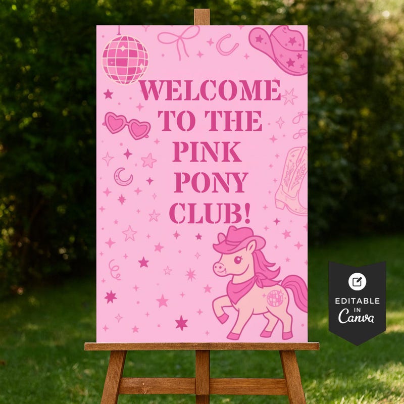 Pink Pony Club Signs - Etsy