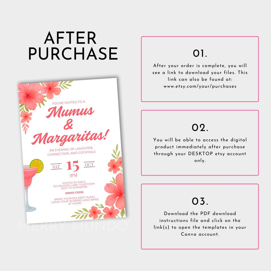 Mumu Party Invitation: Girls Night, Bachelorette, or Brunch (editable ...
