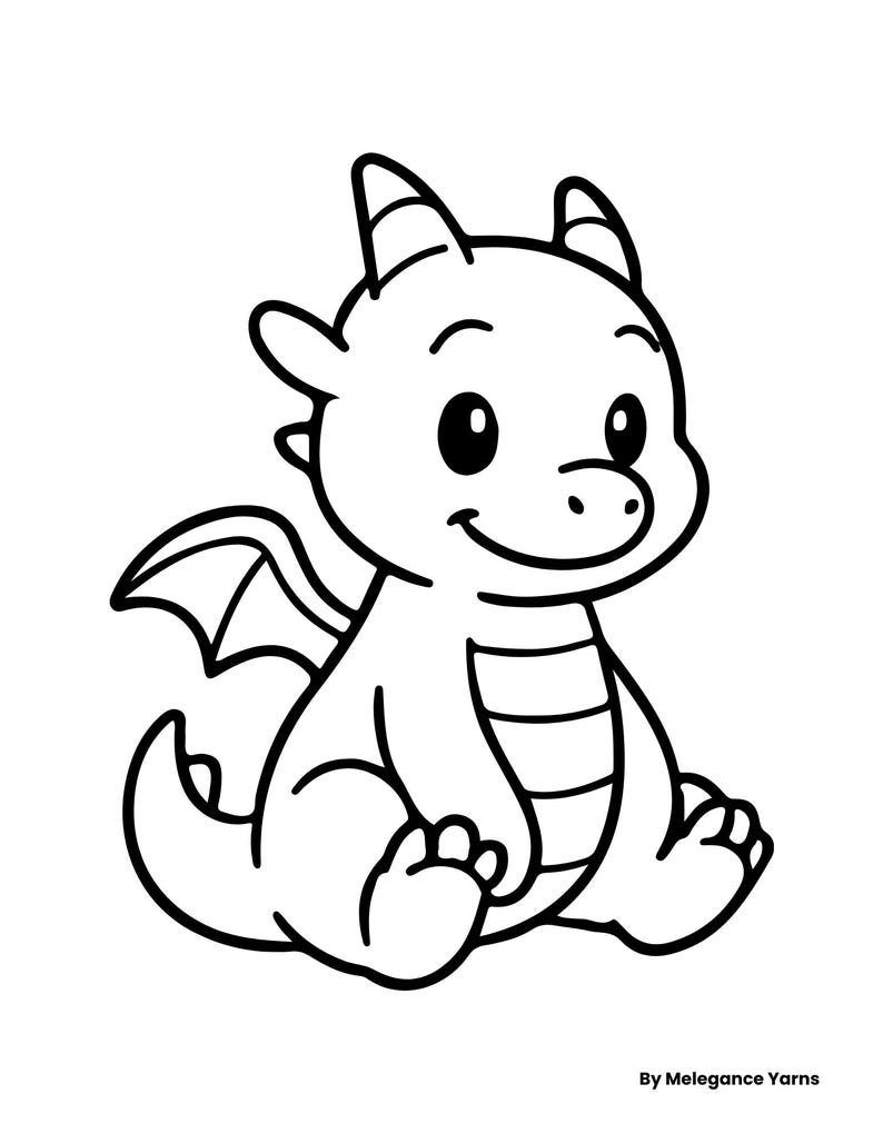 Dragon Colouring Pages for Kids 4–6 | Cute Dragon Colouring Book ...