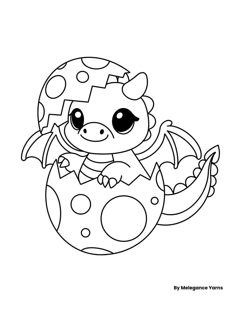 Dragon Colouring Pages for Kids 4–6 | Cute Dragon Colouring Book ...