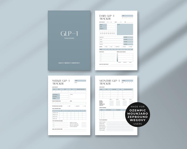 GLP1 Progress Tracker | Semaglutide Weight Loss Log | Medical Peptide ...