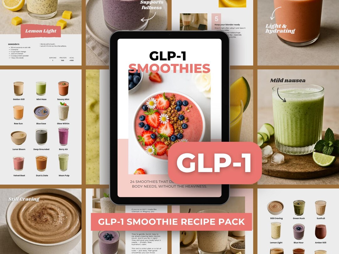 GLP 1 Smoothie Meal Plan, Digital Weight Loss Planner, Ozempic Diet ...