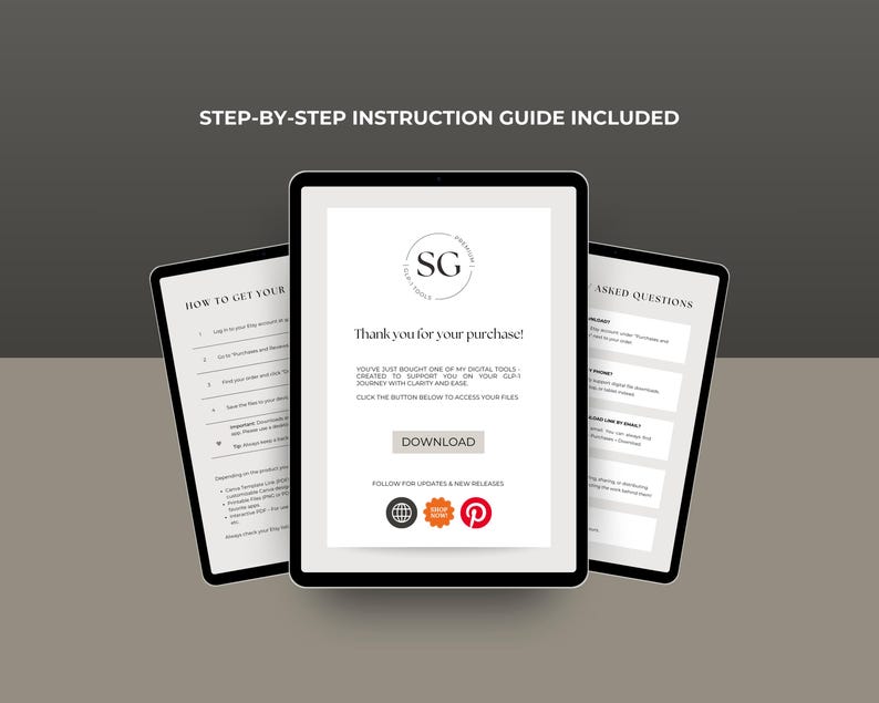 GLP1 Weight Loss Tracker | Semaglutide Progress Log | Injection ...