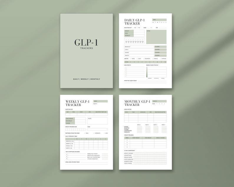 GLP1 Habit Tracker | Tirzepatide Peptide Log for Weight Loss ...