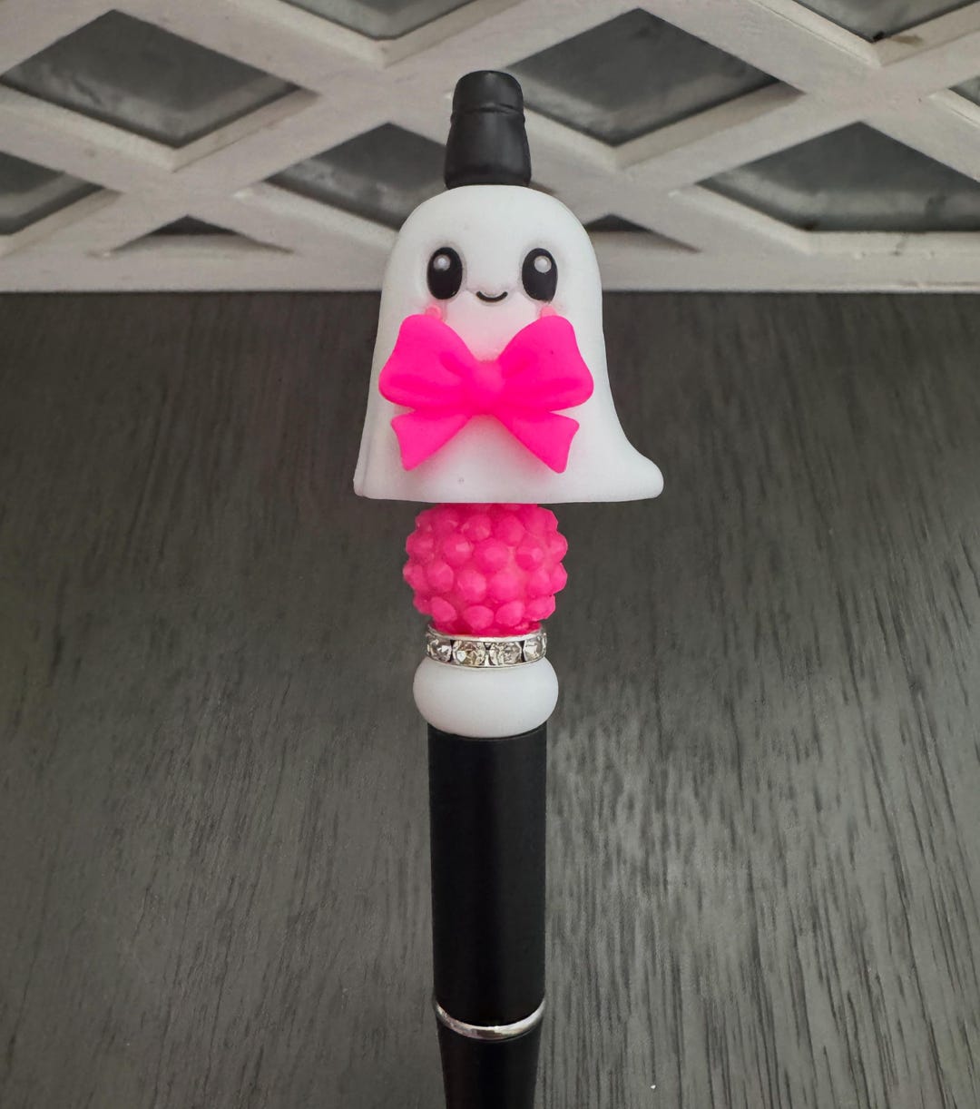 Ghost With Hot Pink Bow Pen - Etsy
