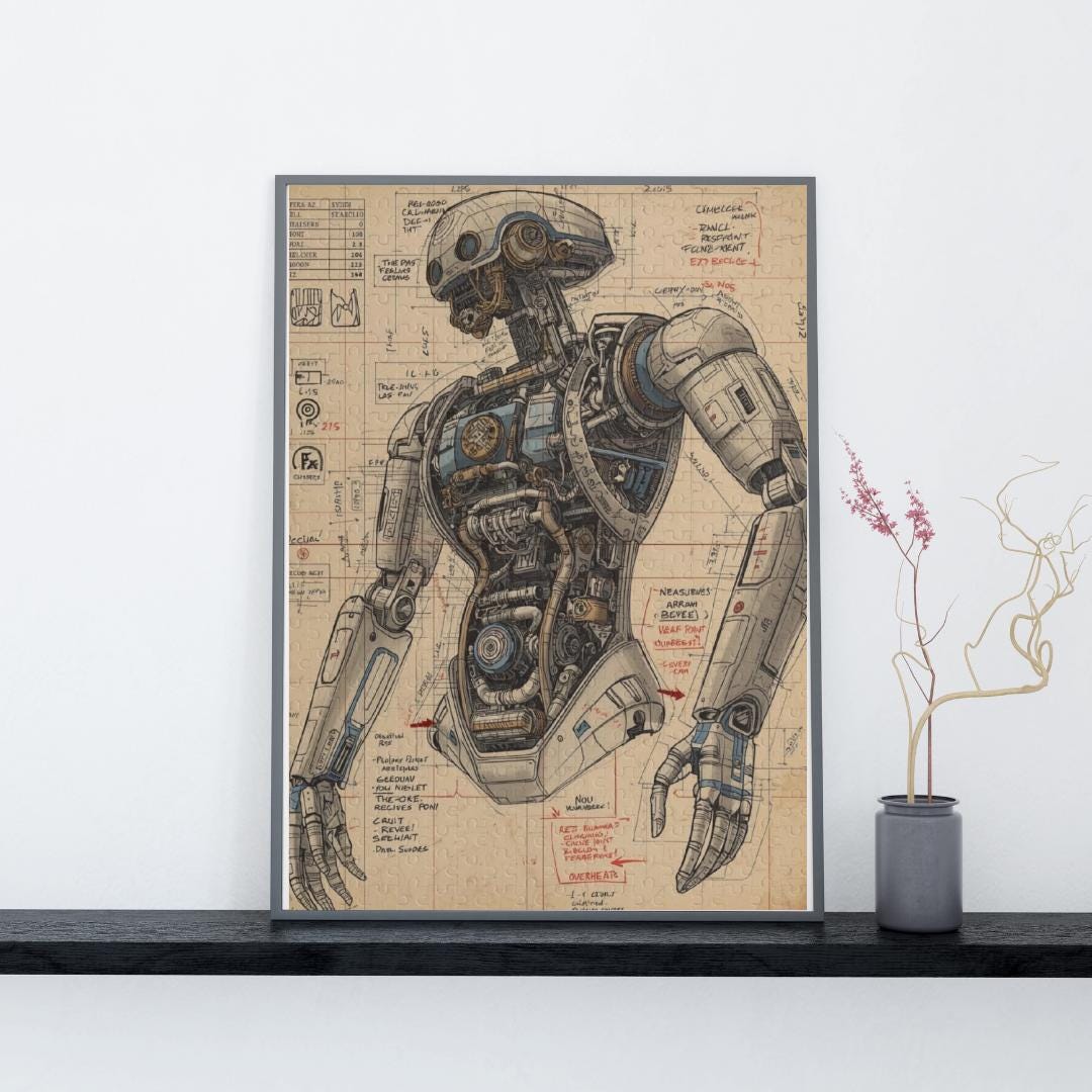 Robot Blueprint Vol. 02 - Leaked Internal Schematics - Retro Sci-fi ...