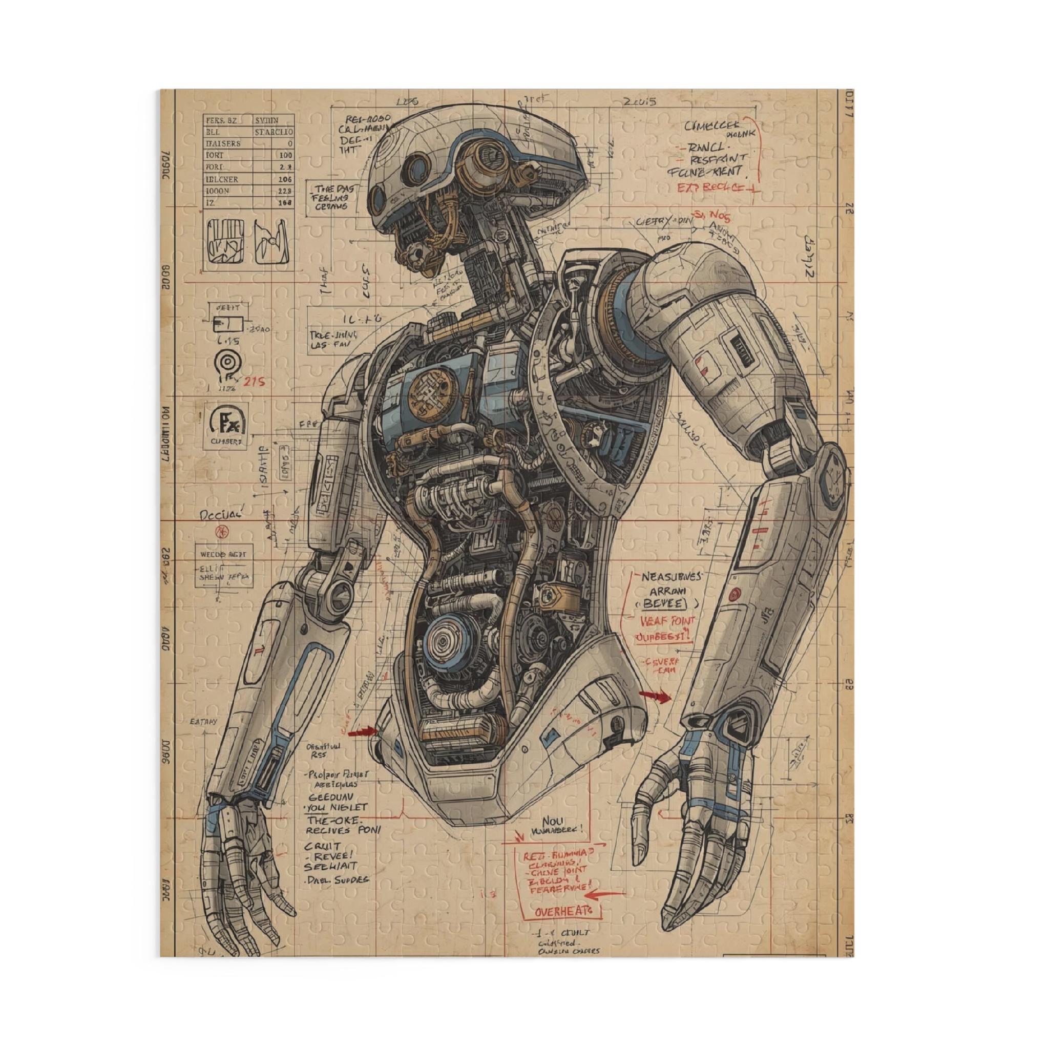 Robot Blueprint Vol. 02 - Leaked Internal Schematics - Retro Sci-fi ...