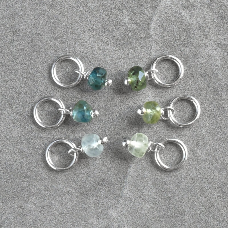 Sapphire Huggie Charms - Etsy