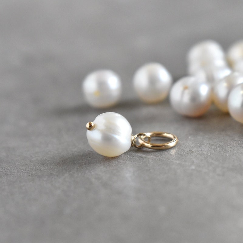 Pearl Charm - Etsy
