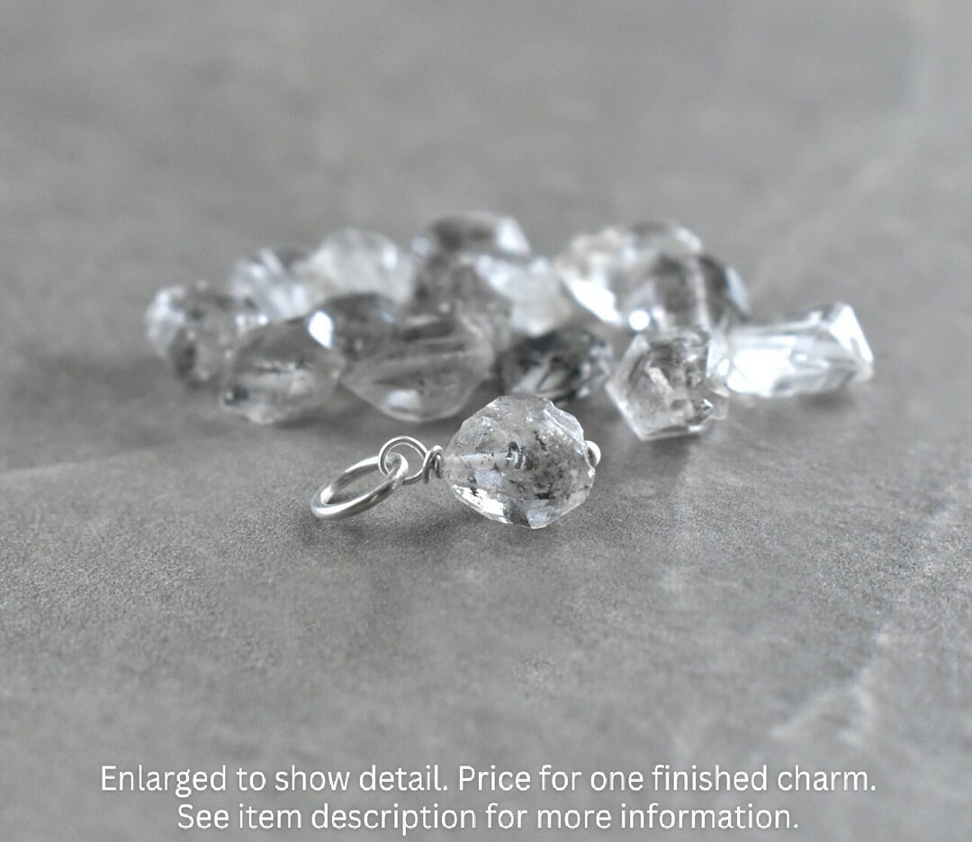 Herk4 - Wire Wrapped Herkimer Diamond Pendant - Raw Crystal Jewelry ...